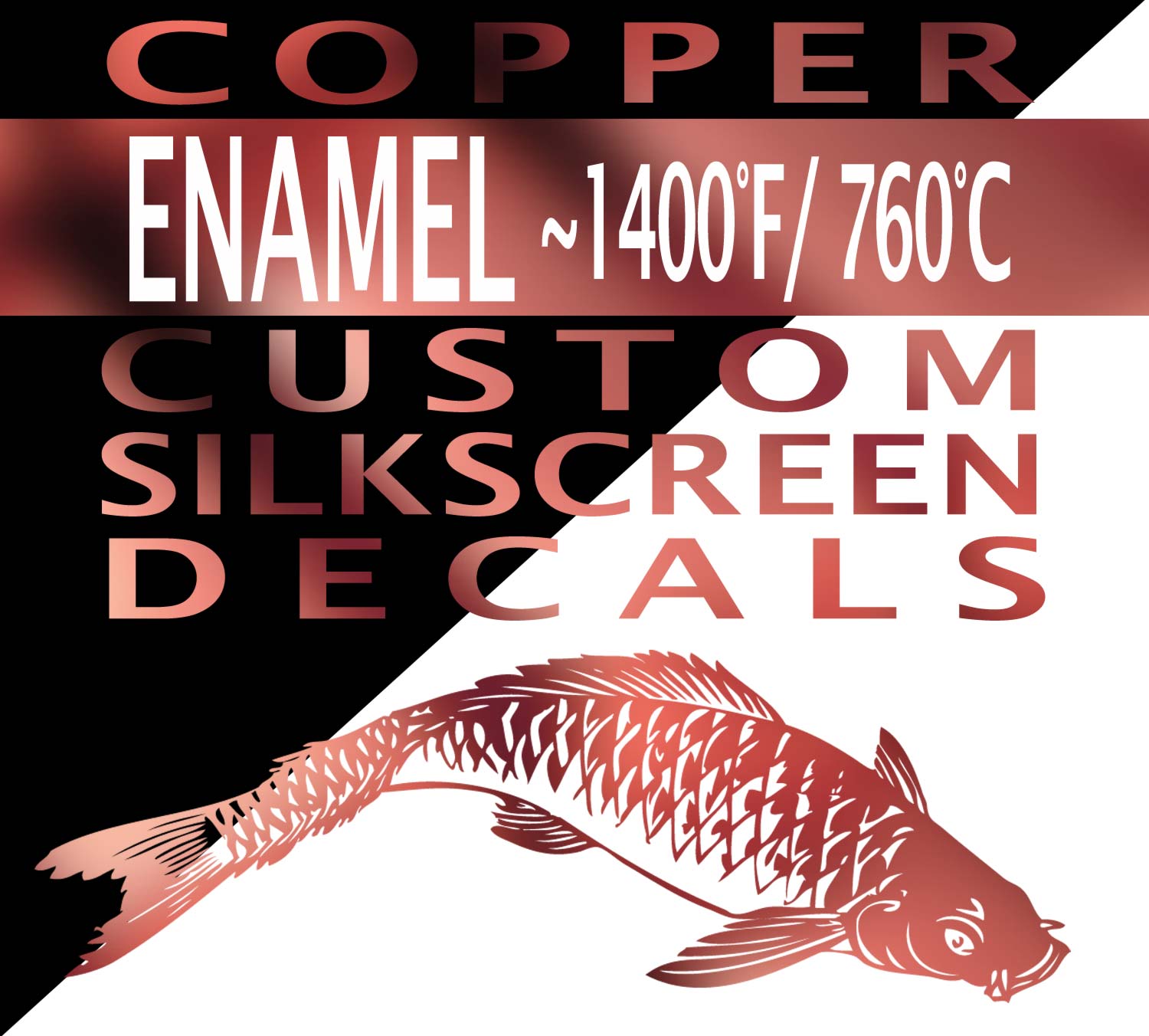 CUSTOM Silkscreen Copper Decals for Enamel - 1250°F / 675°C to 1450°F ...