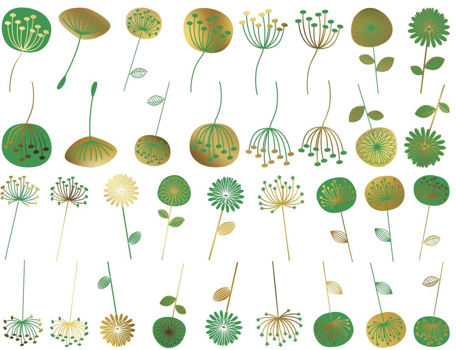 Two-Color Modern Flower Decals - Ceramic Cone 017 - Fused Glass - Enam ...